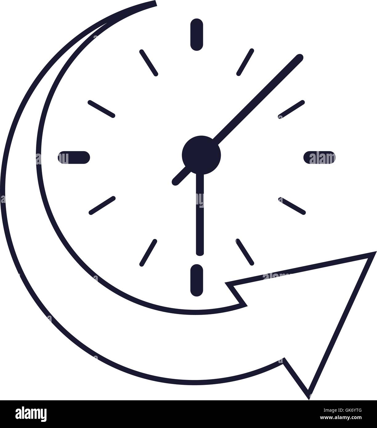 clock and arrow icon Stock Vector Image & Art - Alamy