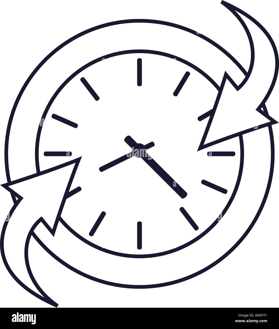 Set the clock back with one hour Stock Vector Images - Alamy