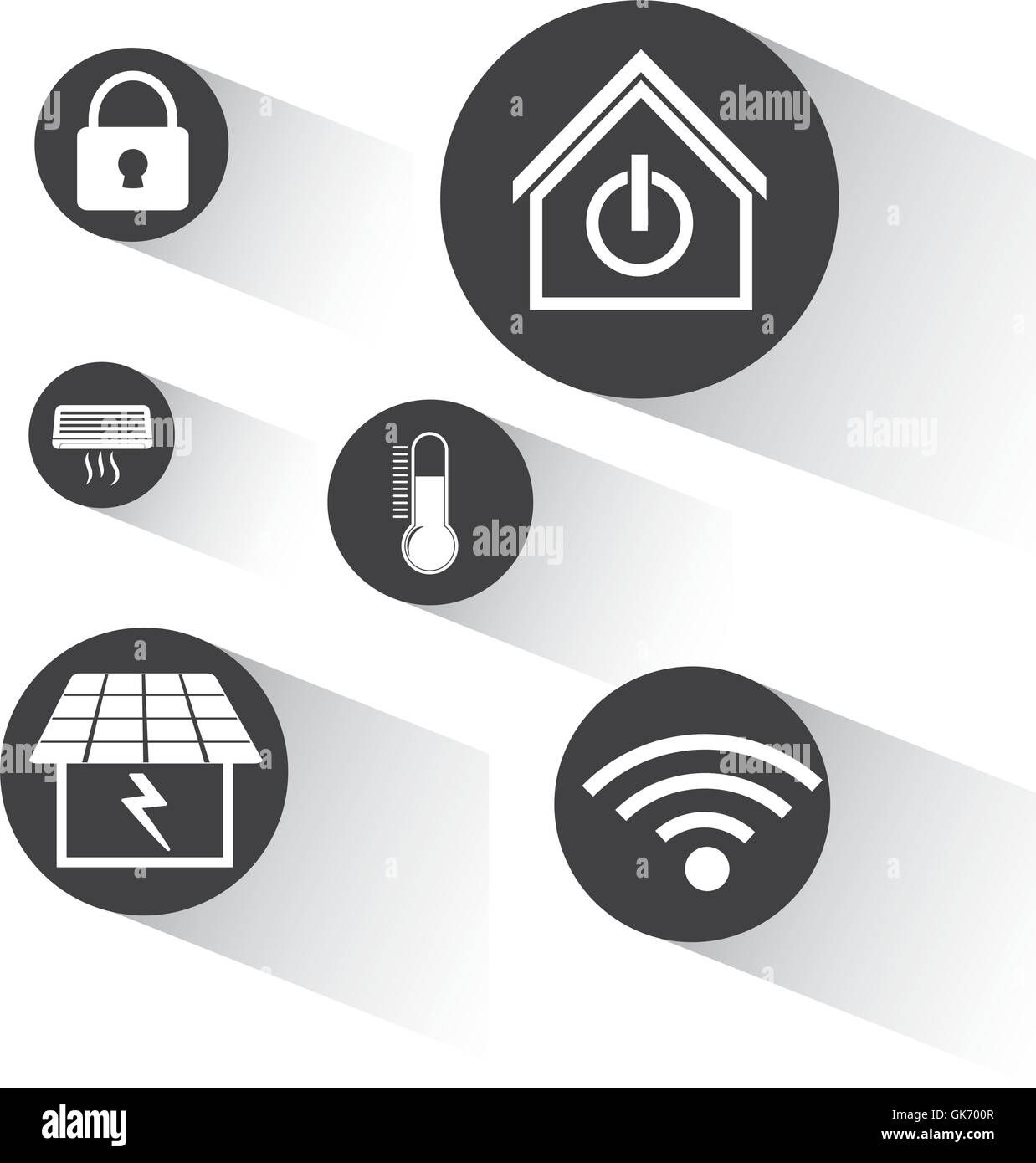Smart home house icon set Stock Vector Image & Art - Alamy