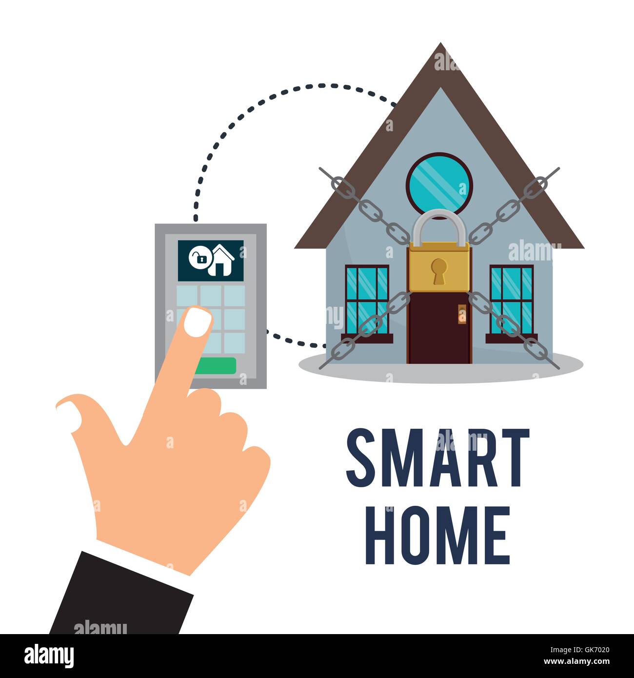 Smart home house icon set Stock Vector Image & Art - Alamy