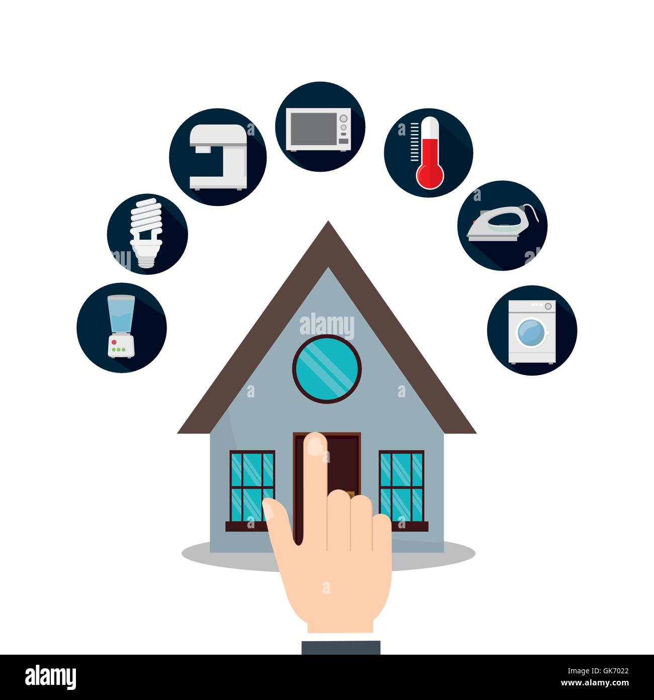Smart home house icon set Stock Vector Image & Art - Alamy