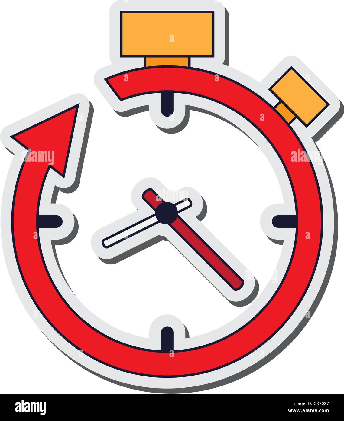 clock and arrow icon Stock Vector Image & Art - Alamy