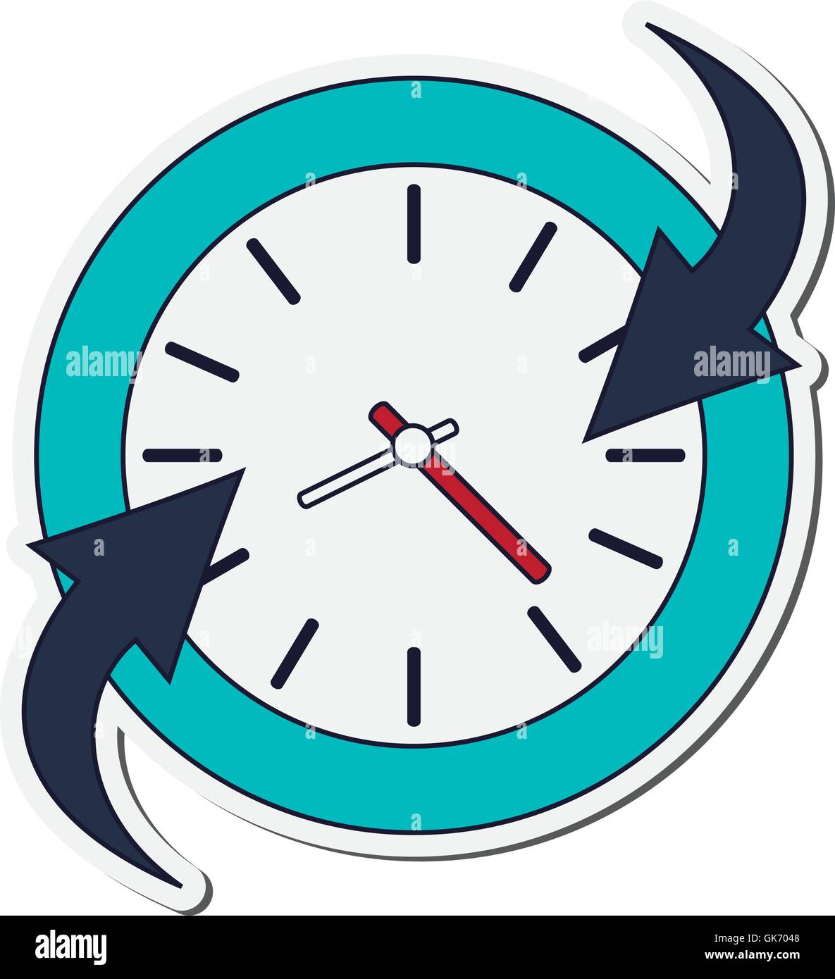 clock and arrow icon Stock Vector Image & Art - Alamy