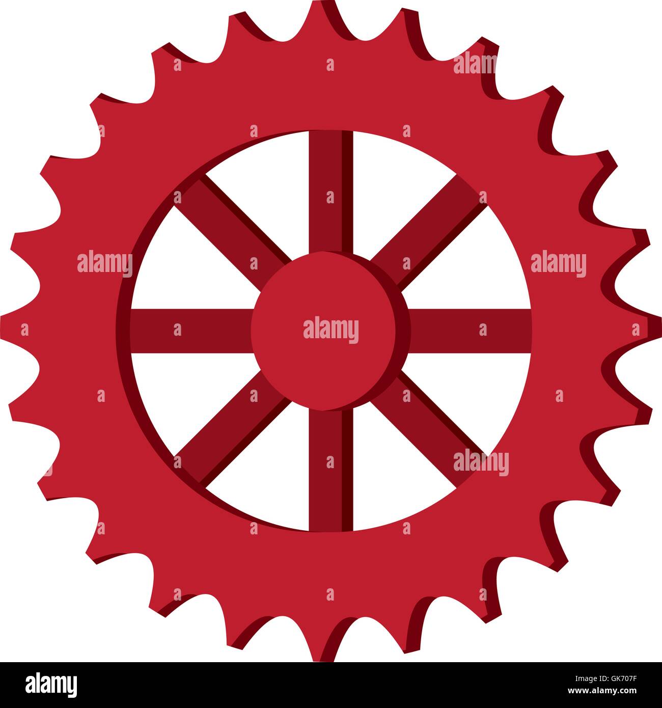 single gear icon Stock Vector Image & Art - Alamy