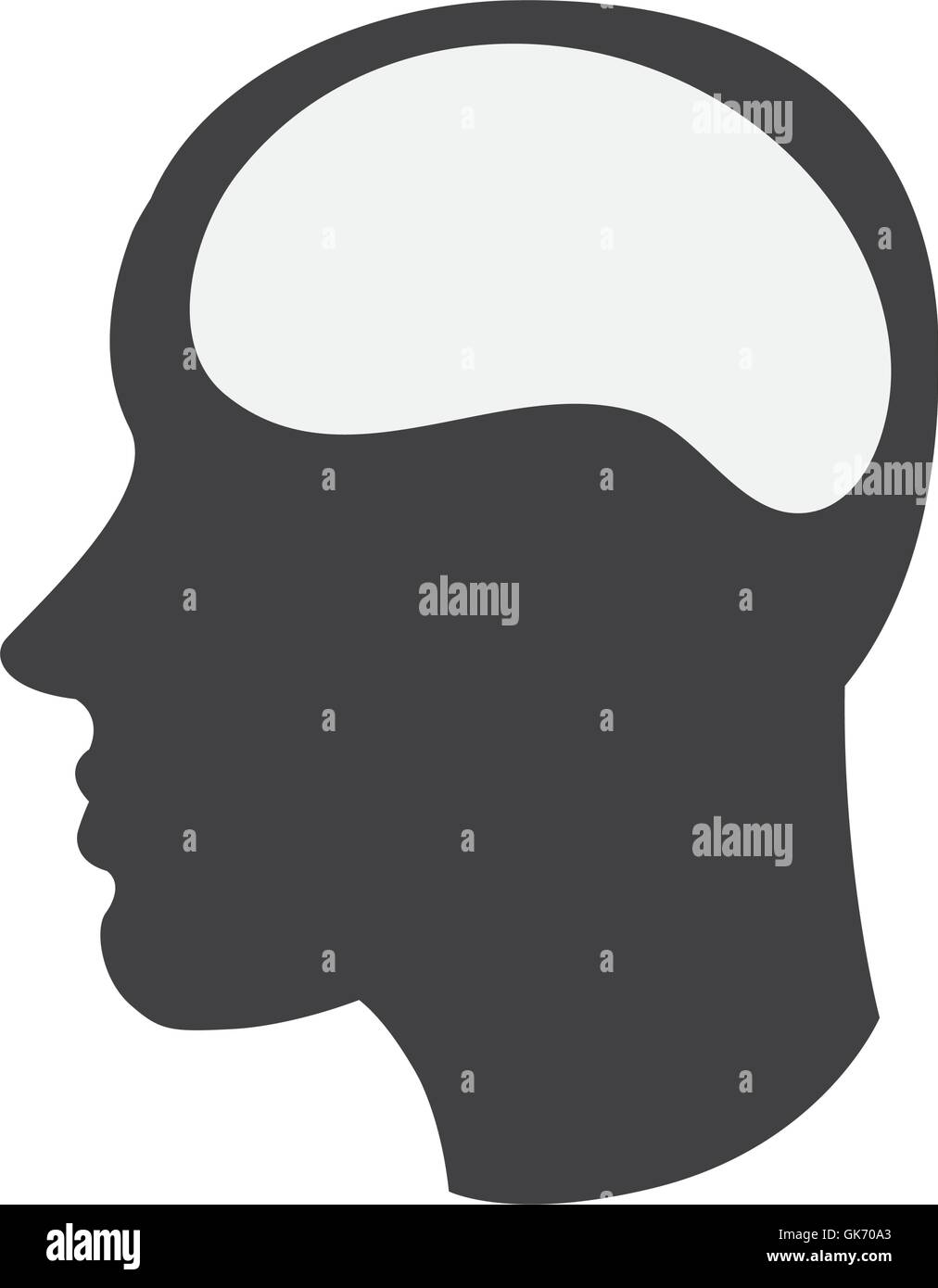 human brain in head icon Stock Vector Image & Art - Alamy
