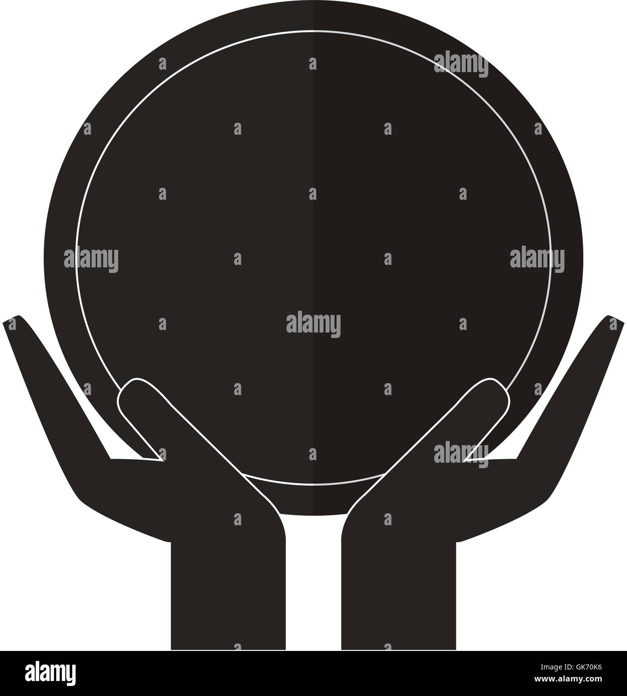 hands holding circle icon Stock Vector Image & Art - Alamy