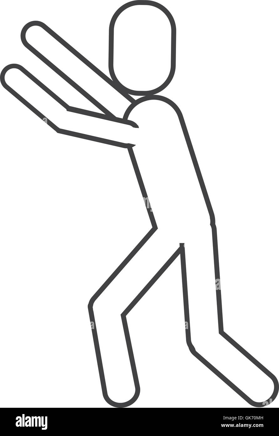 man pictogram reaching icon Stock Vector Image & Art - Alamy