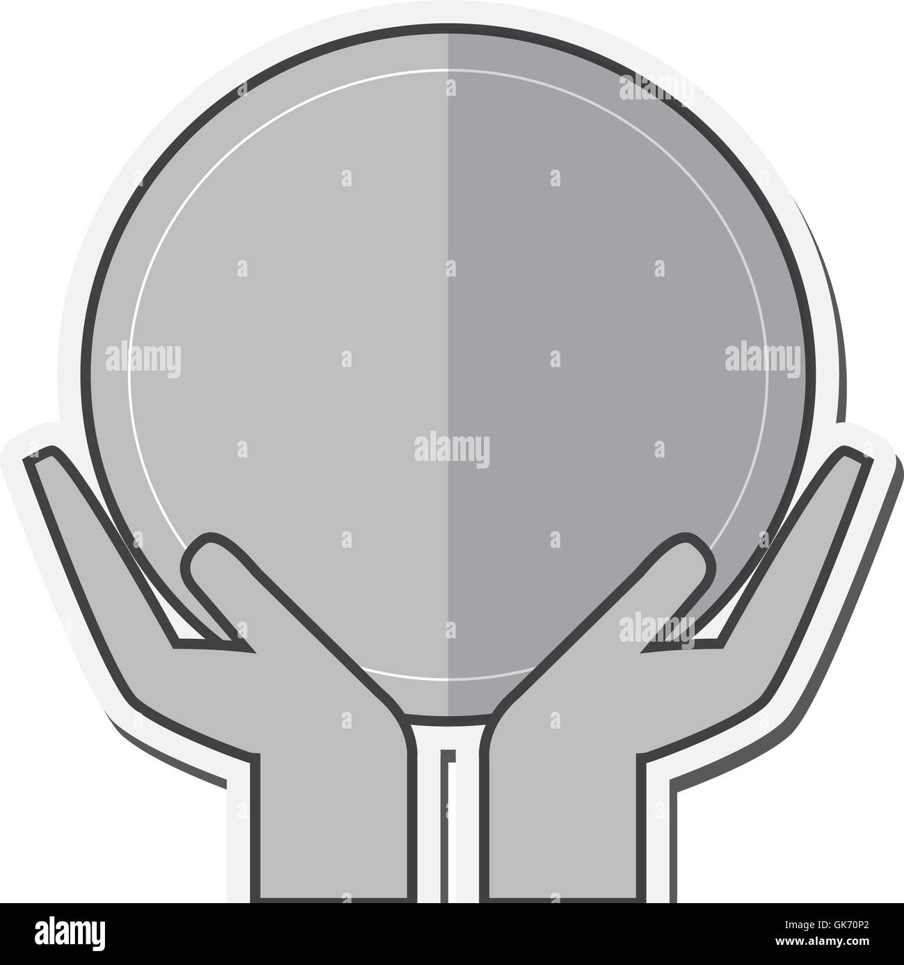 hands holding circle icon Stock Vector Image & Art - Alamy