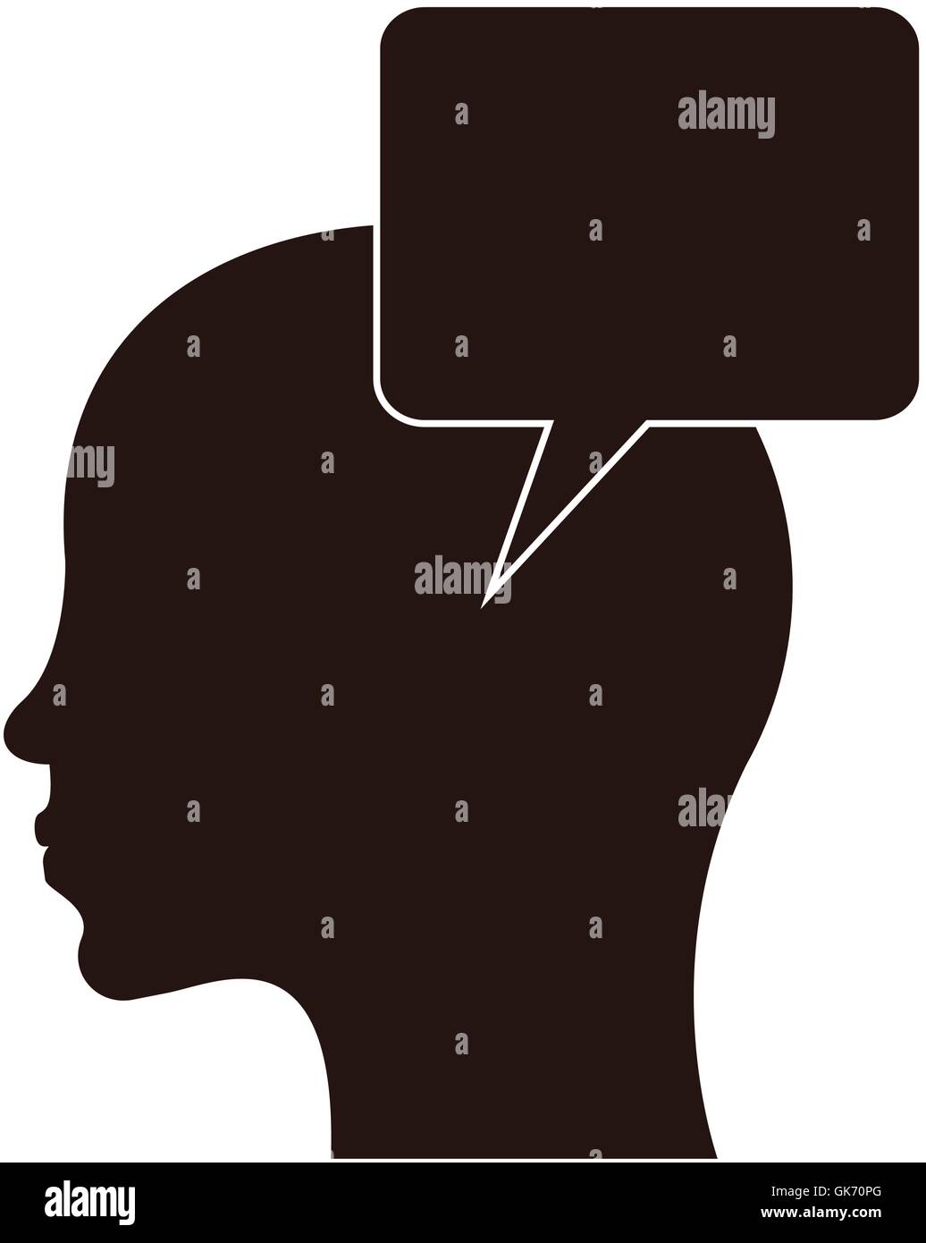 head with conversation bubble icon Stock Vector Image & Art - Alamy