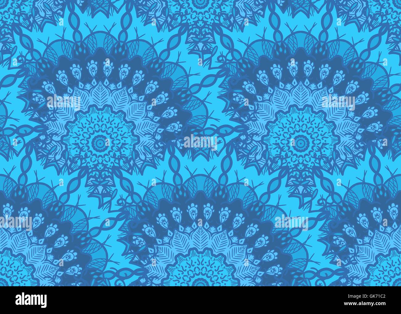 Hand drawn Mandala Seamless Pattern. Arabic, indian, turkish and ...
