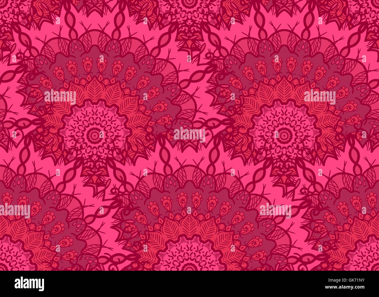 Hand drawn Mandala Seamless Pattern. Arabic, indian, turkish and ...