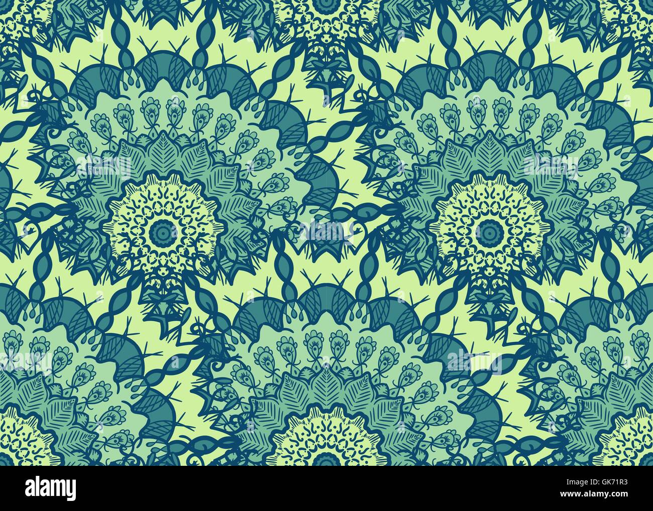 Hand drawn Mandala Seamless Pattern. Arabic, indian, turkish and ...