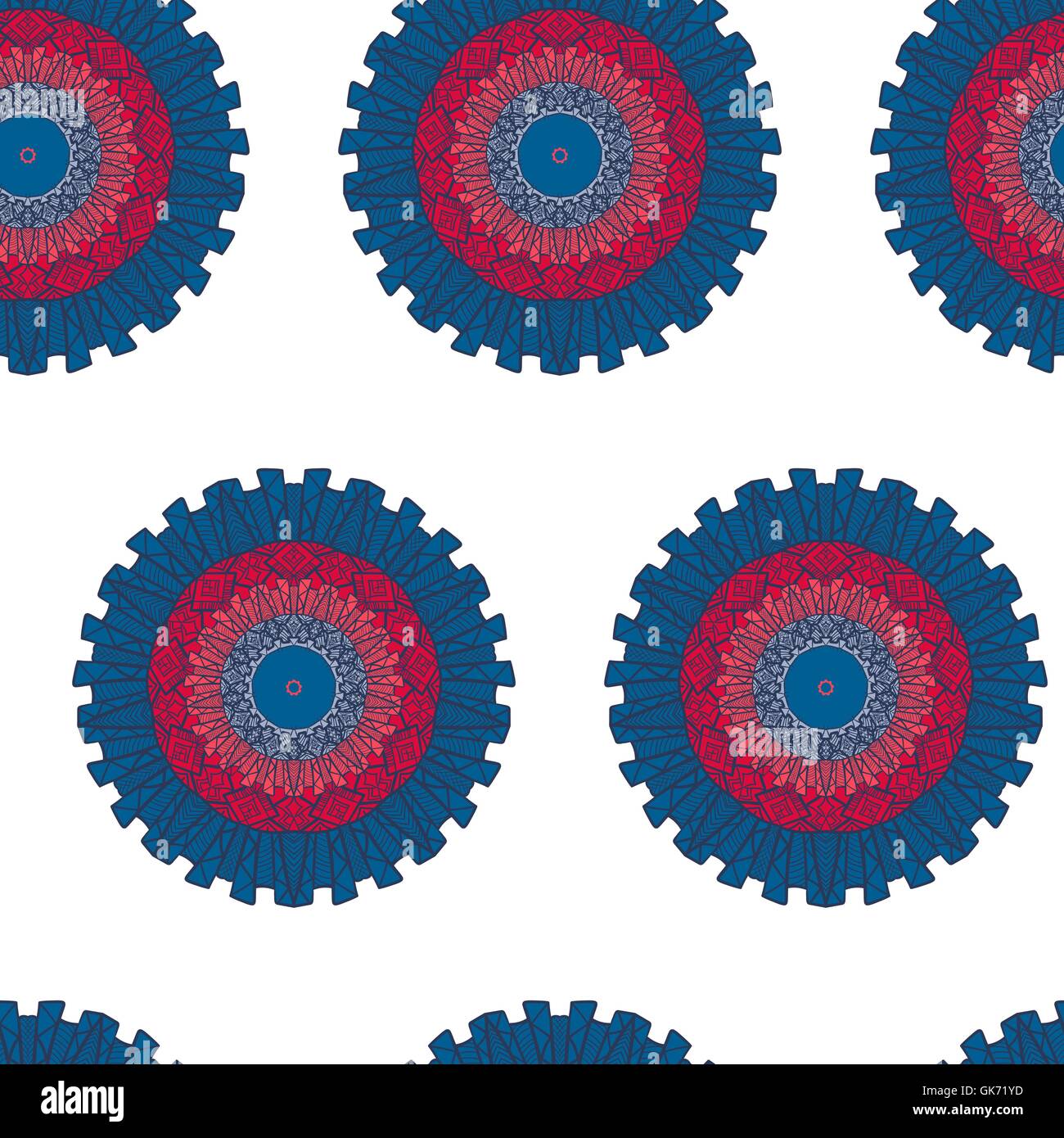 Hand drawn Mandala Seamless Pattern. Arabic, indian, turkish and ...