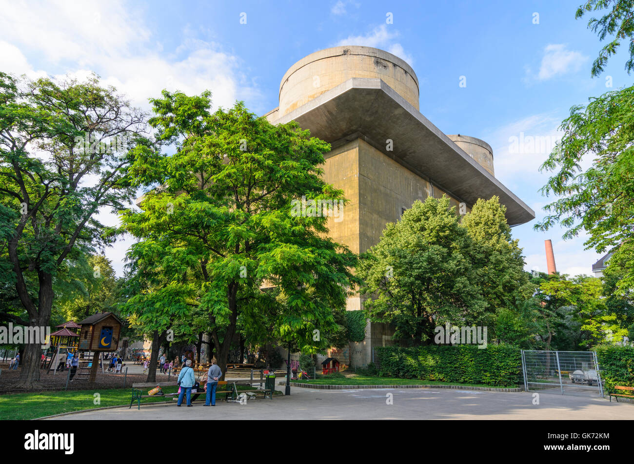 Wien, Vienna: Anti-aircraft tower in Arenbergpark (combat tower ...
