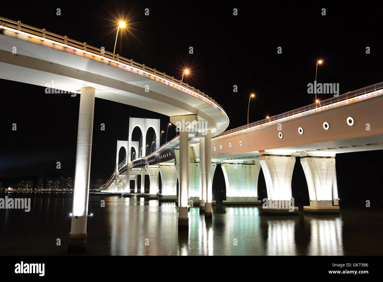 asia bridge night Stock Photo - Alamy