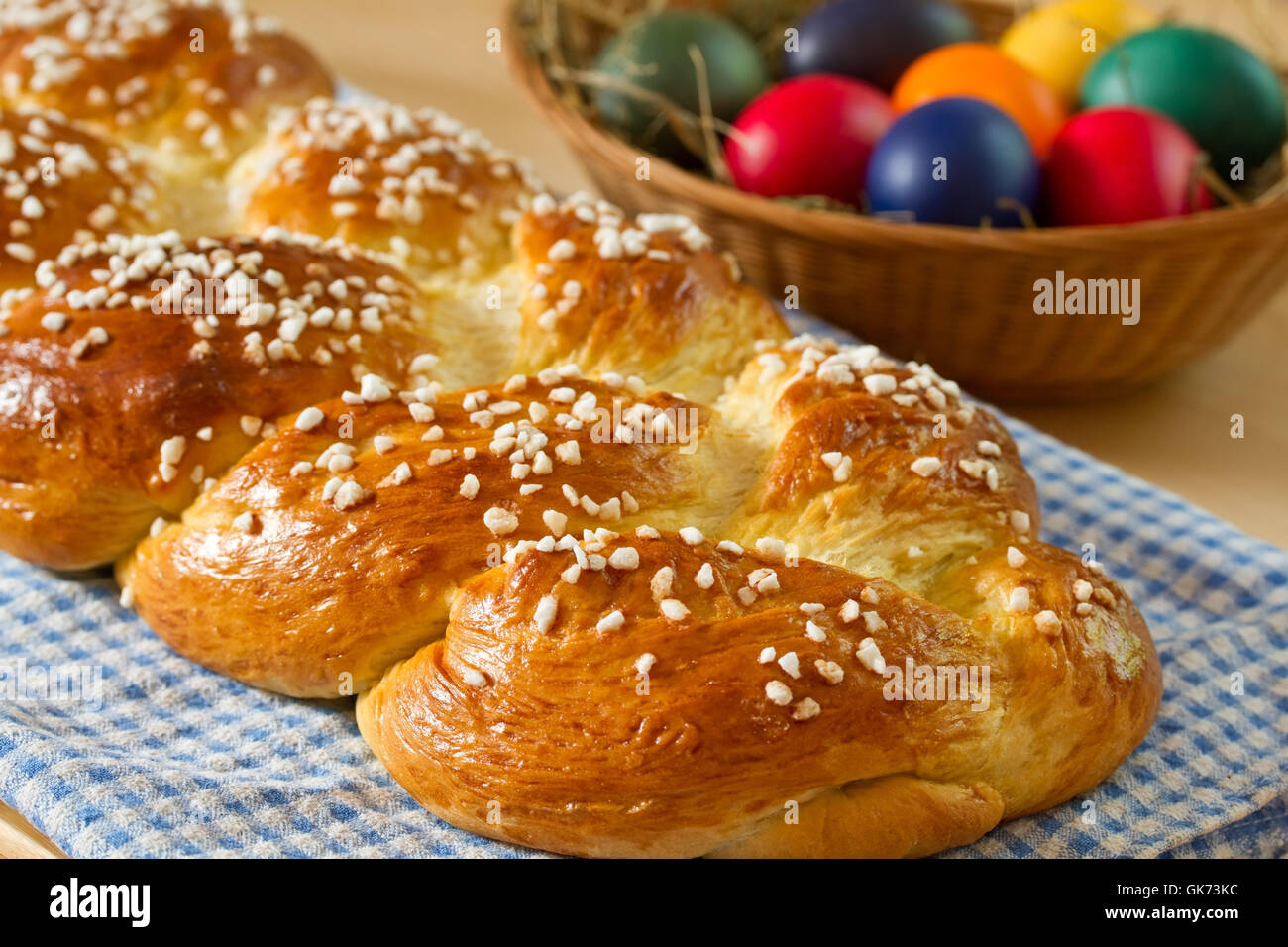 homemade bread plait Stock Photo - Alamy