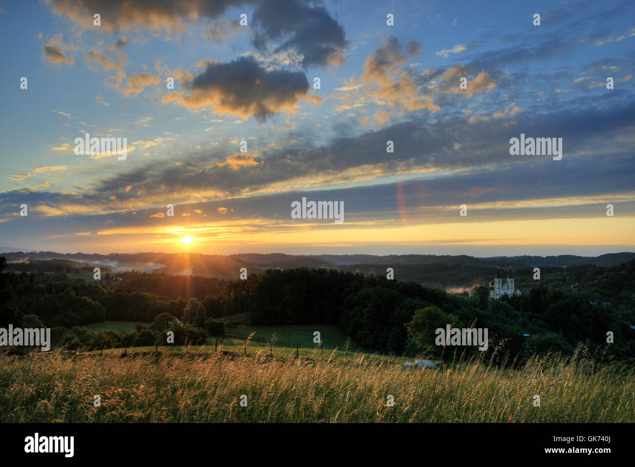 church sunset sunrise Stock Photo - Alamy