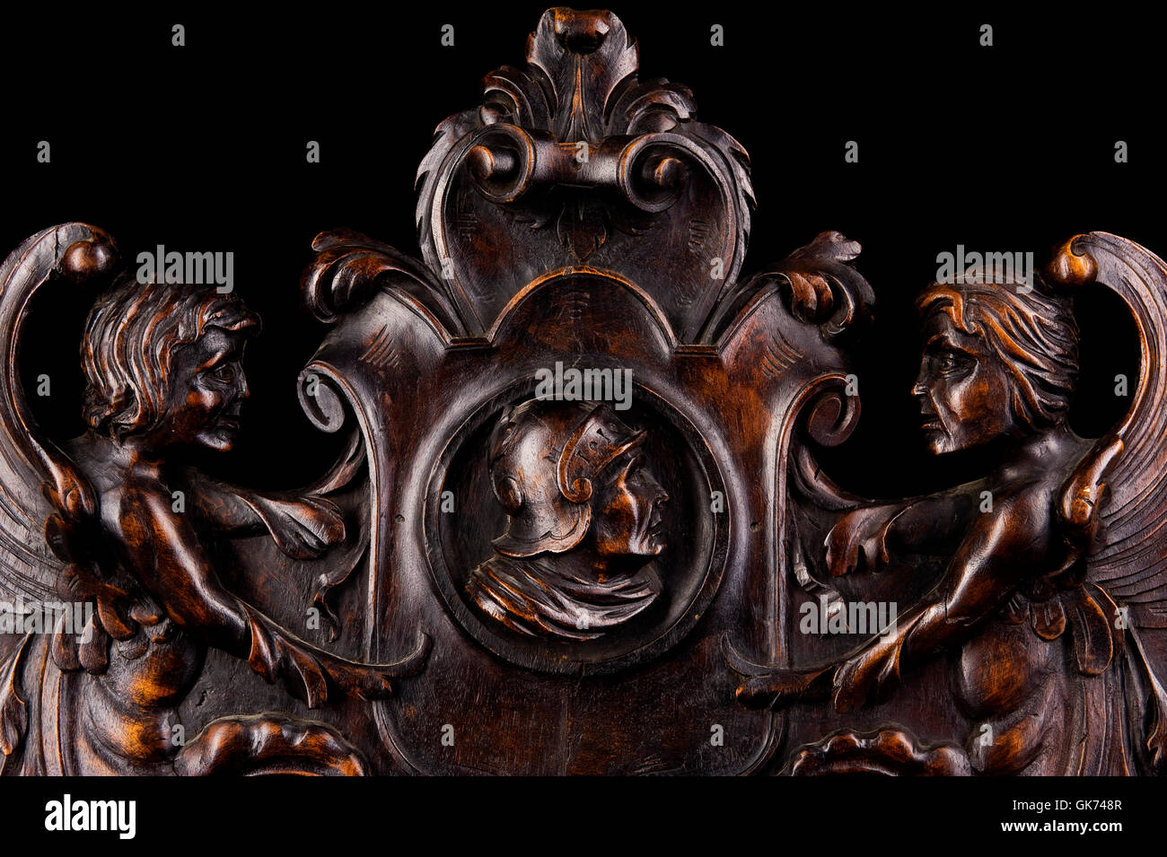 wood baroque angel Stock Photo - Alamy