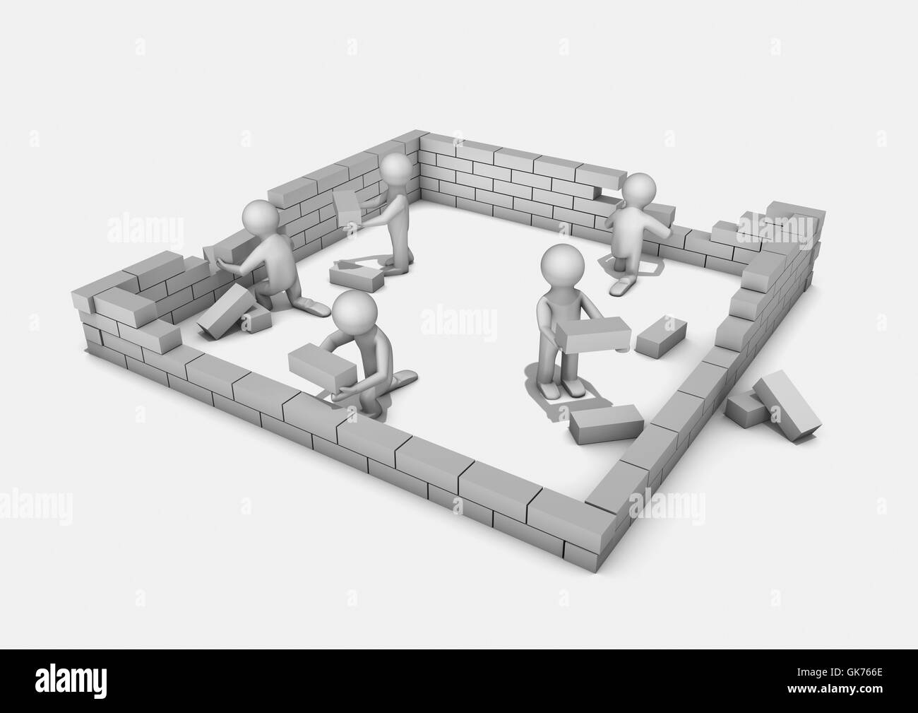 Build wall Black and White Stock Photos & Images - Alamy