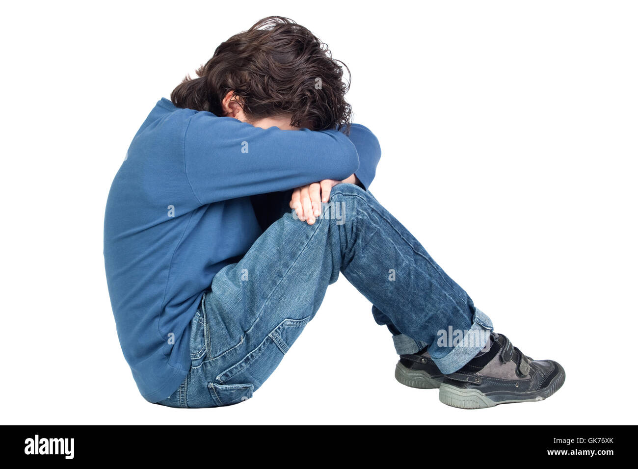 profile blue humans Stock Photo - Alamy