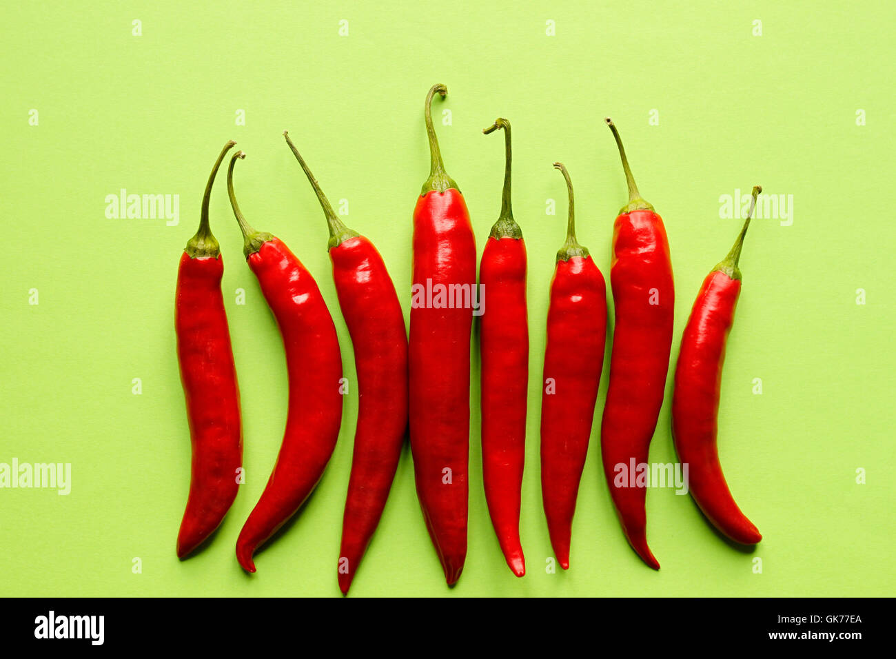 green spicy pepperoni Stock Photo - Alamy