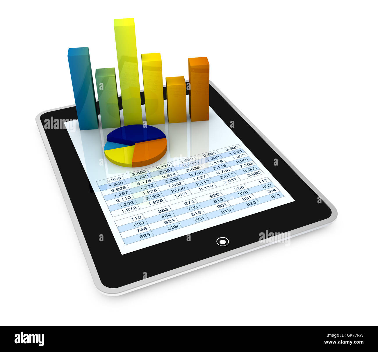 3d online trading graph Cut Out Stock Images & Pictures - Alamy