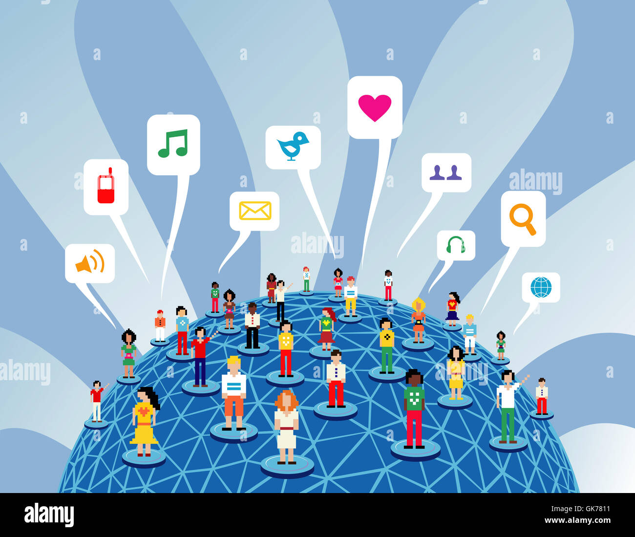 blue humans human beings Stock Photo - Alamy