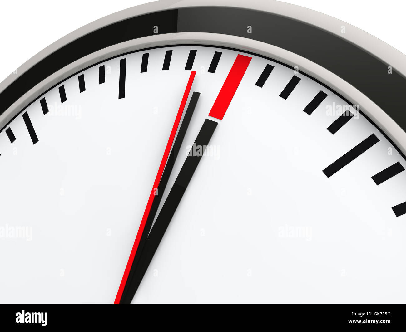 3d time clock deadline countdown red watch hi-res stock photography and ...