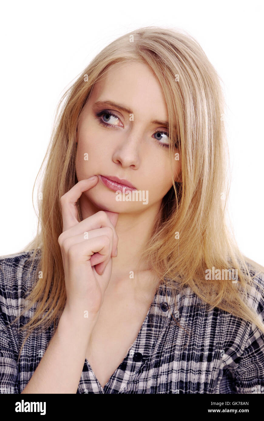 gesture think thoughts Stock Photo - Alamy