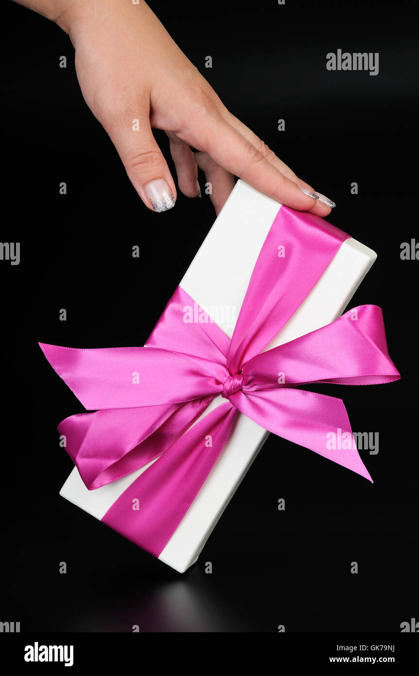 present greeting object Stock Photo - Alamy