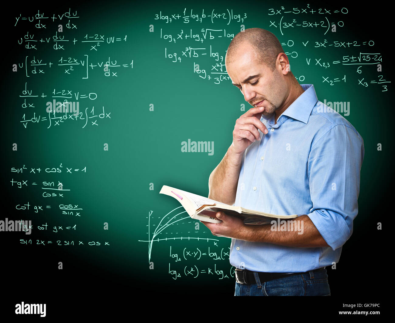 teacher reading math Stock Photo - Alamy