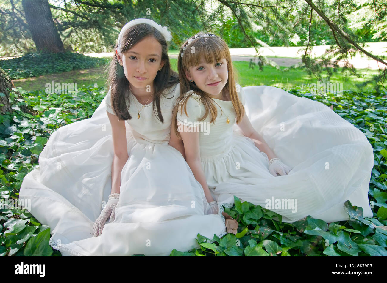 princess communion dress Stock Photo - Alamy