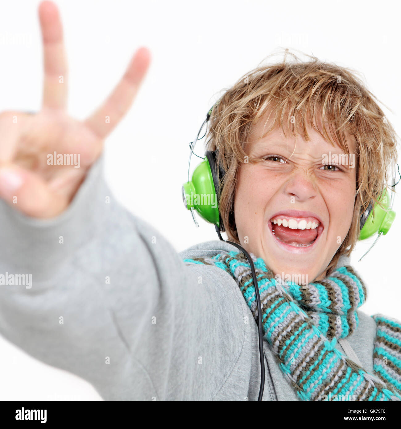 music earphones headphones Stock Photo - Alamy