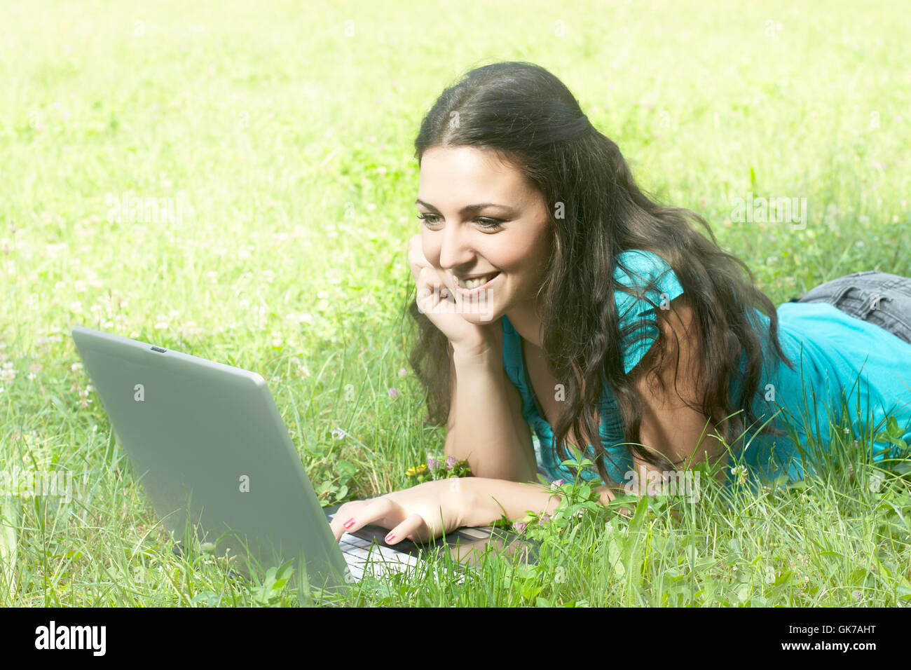 relaxed technology student Stock Photo - Alamy