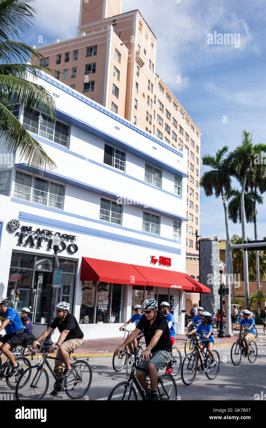 Miami Beach Florida,Washington Avenue,car-free bike ride,street ...