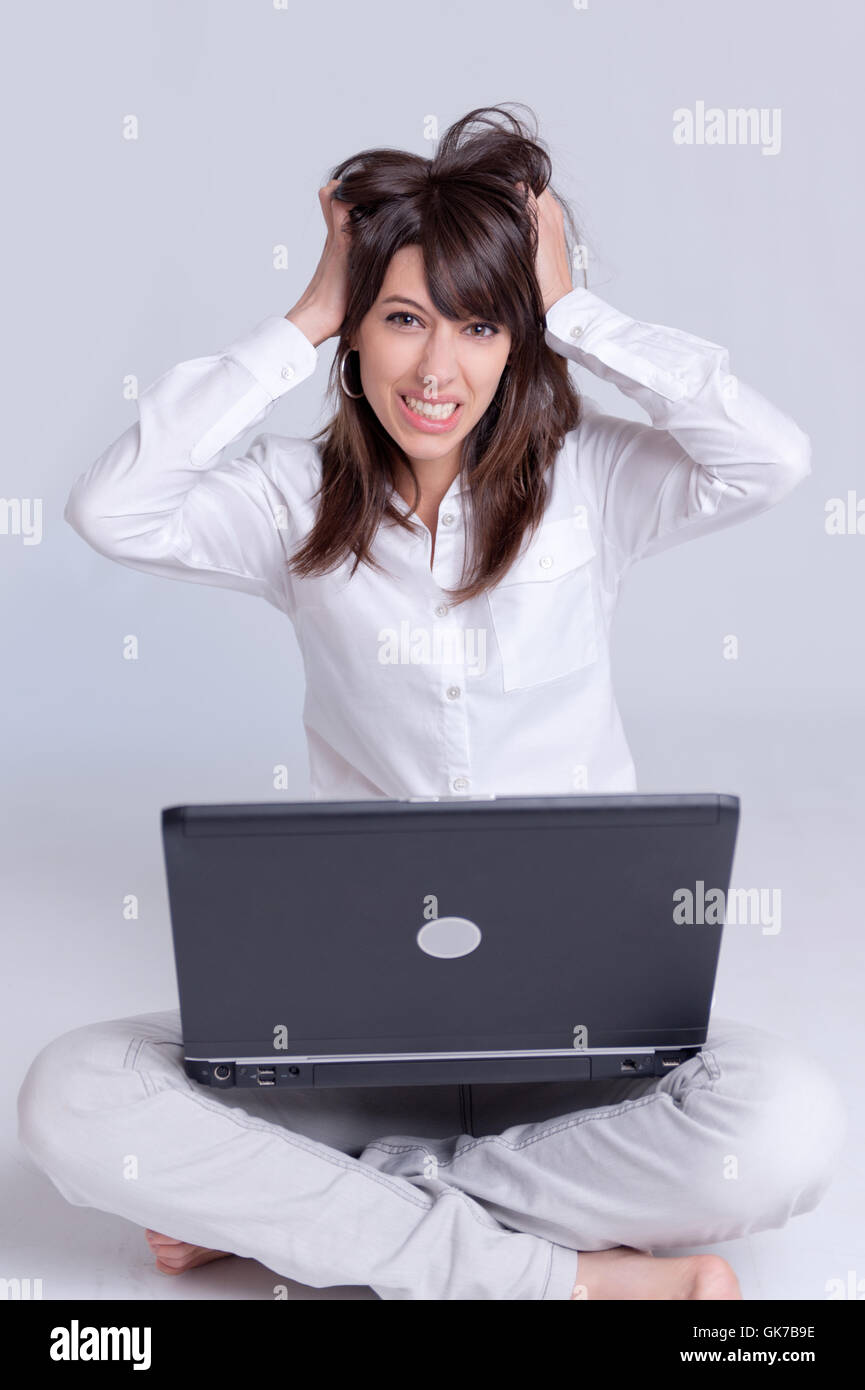 Annoyed laptop typing hi-res stock photography and images - Alamy