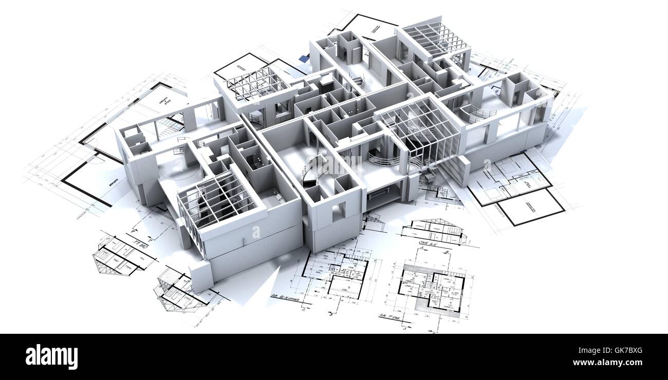 house building composition Stock Photo - Alamy