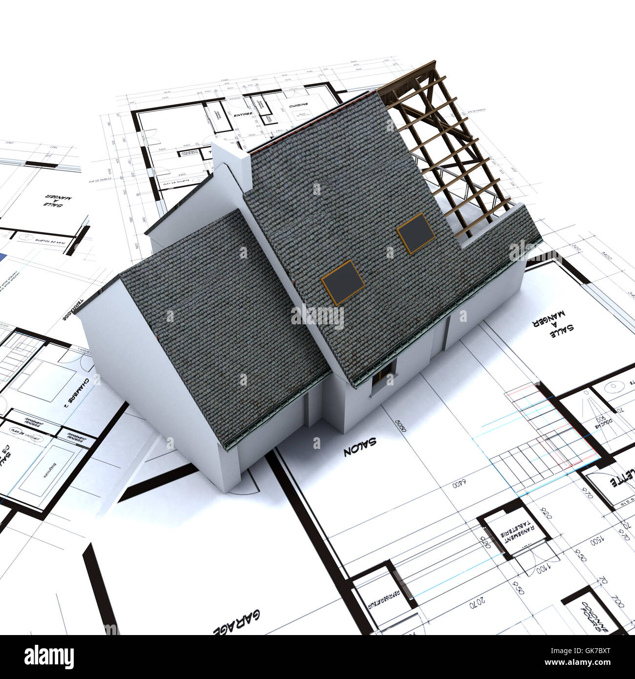 house building composition Stock Photo - Alamy