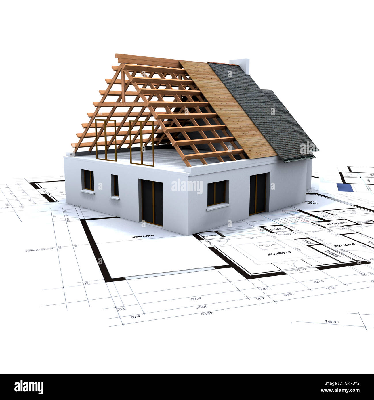 house building composition Stock Photo - Alamy