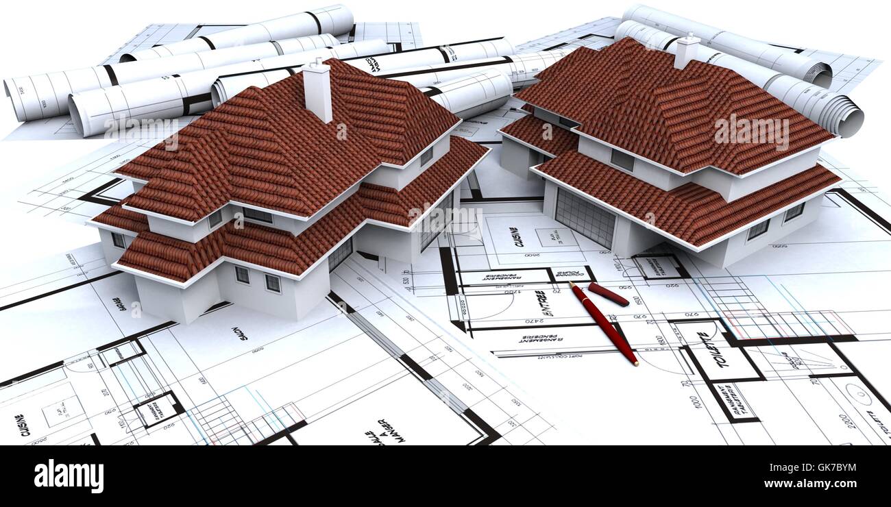 house building composition Stock Photo - Alamy