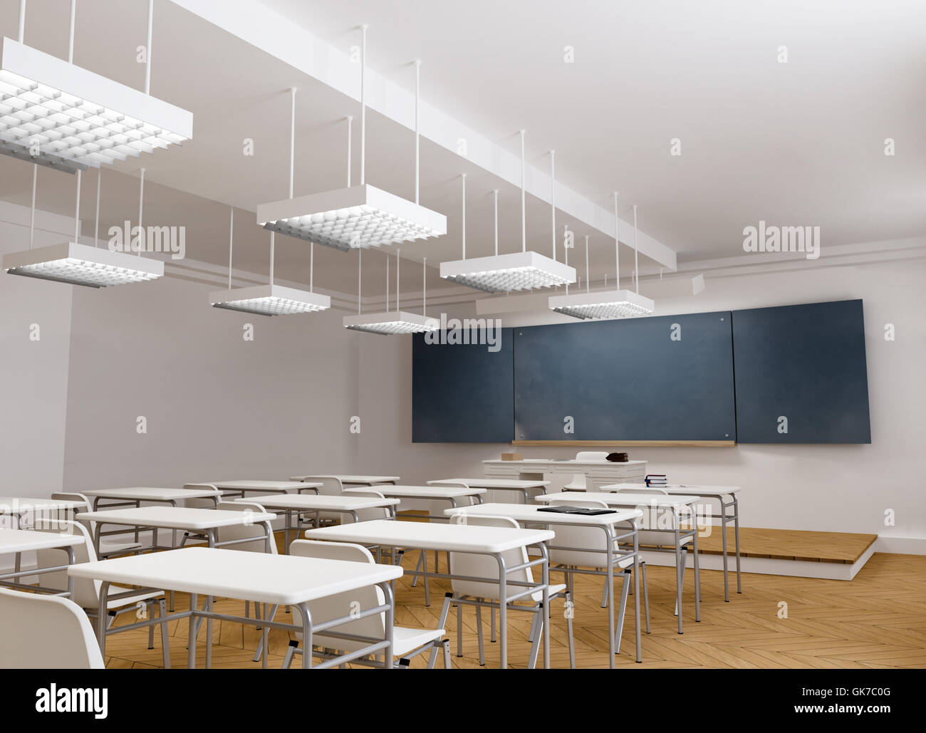study seminar desk Stock Photo - Alamy