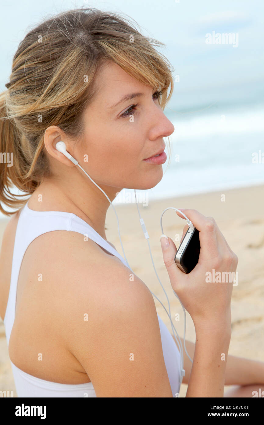 woman health music Stock Photo - Alamy