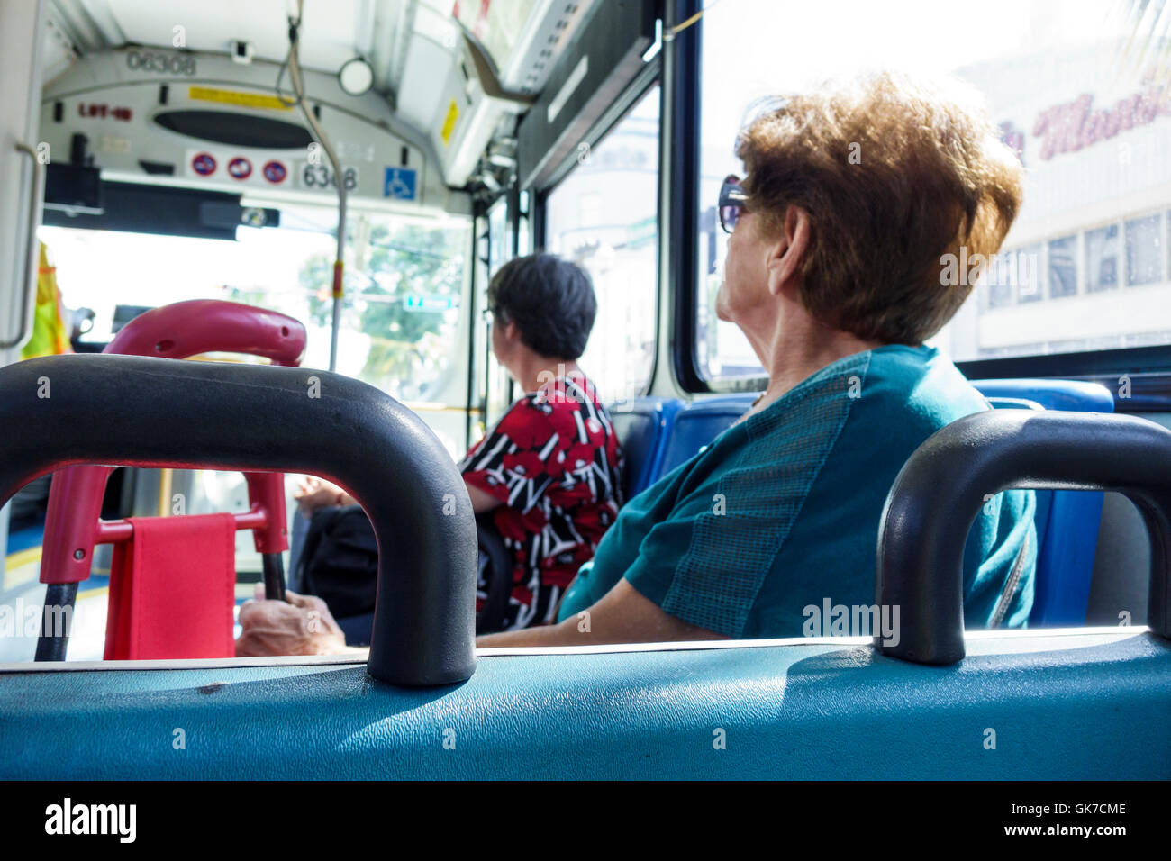 Miami Beach Florida,South Beach Local,Miami Dade Metrobus,interior ...