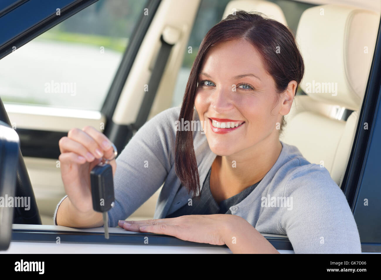 woman car automobile Stock Photo - Alamy