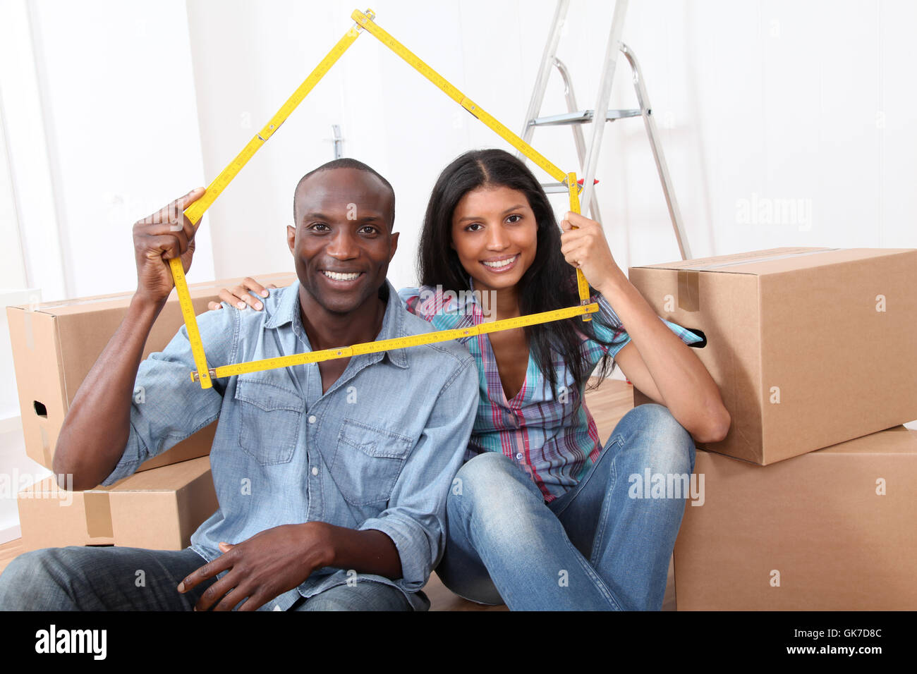 woman house building Stock Photo - Alamy