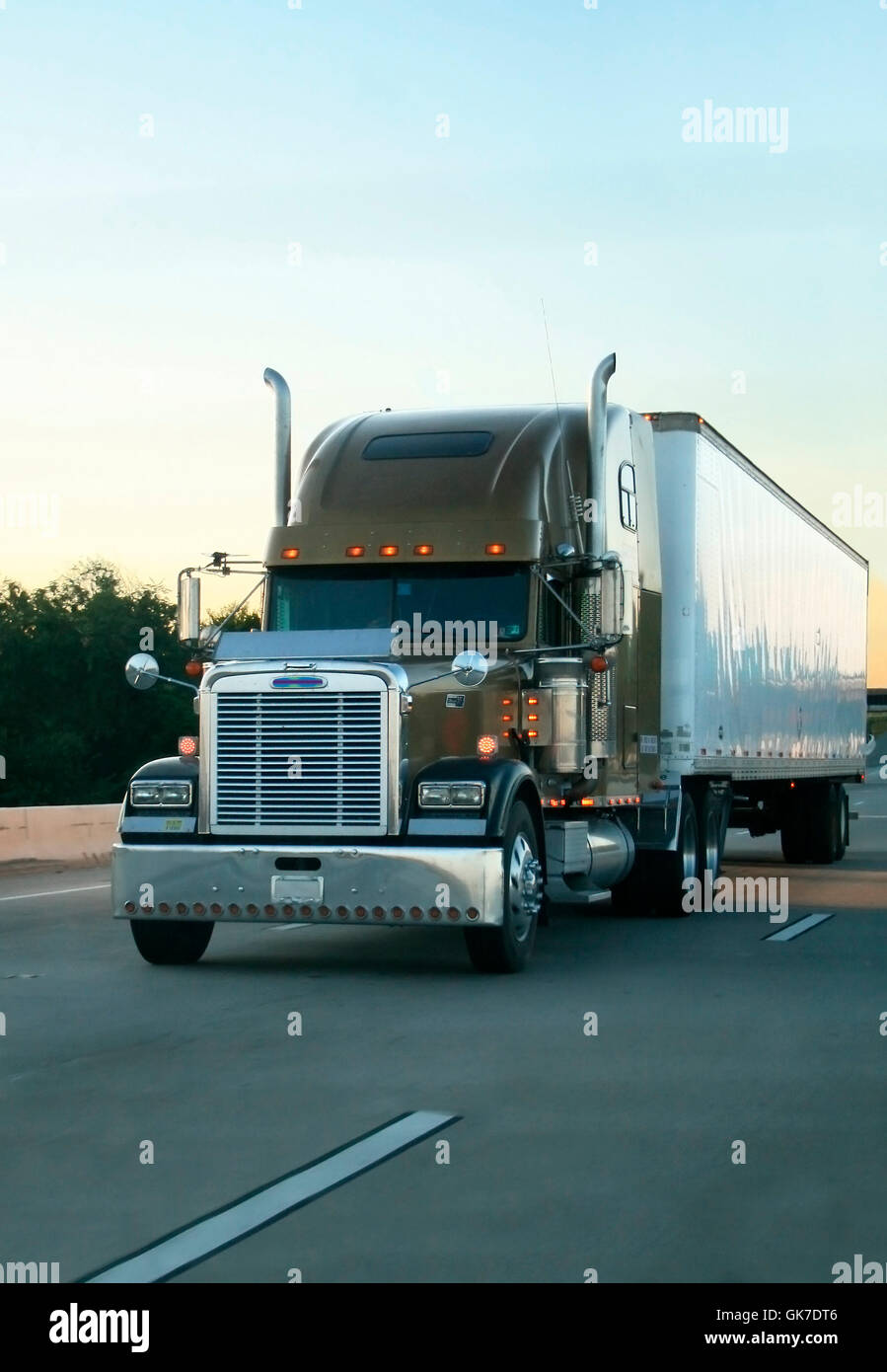 motorway highway trailer Stock Photo - Alamy