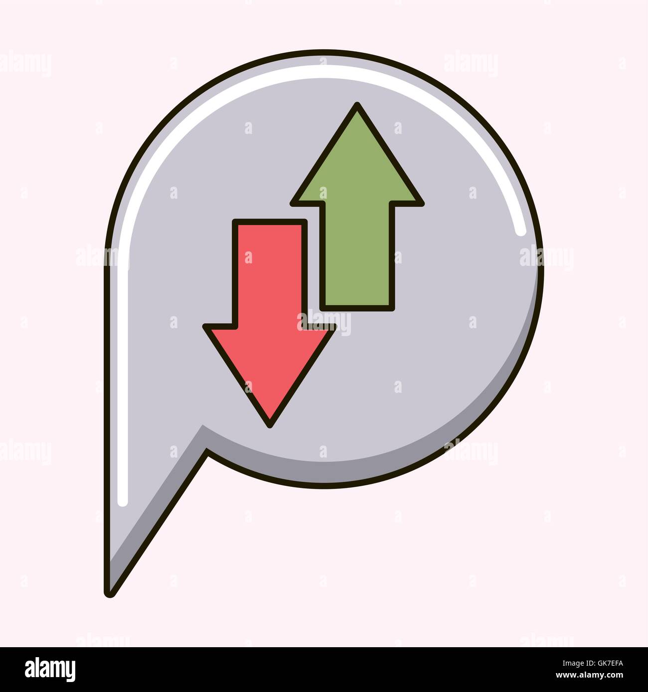 Two downward pointing arrows hi-res stock photography and images - Alamy