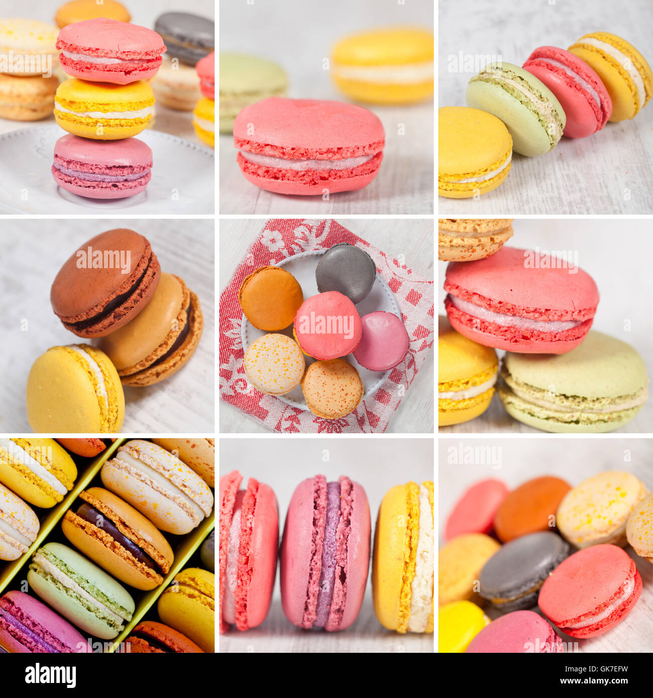 pastry collage french Stock Photo - Alamy