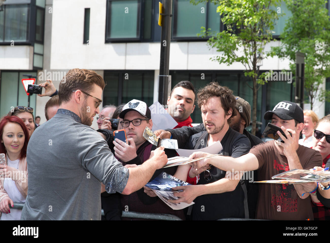 Justin Timberlake pictured arriving at the Radio 2 studio Featuring ...
