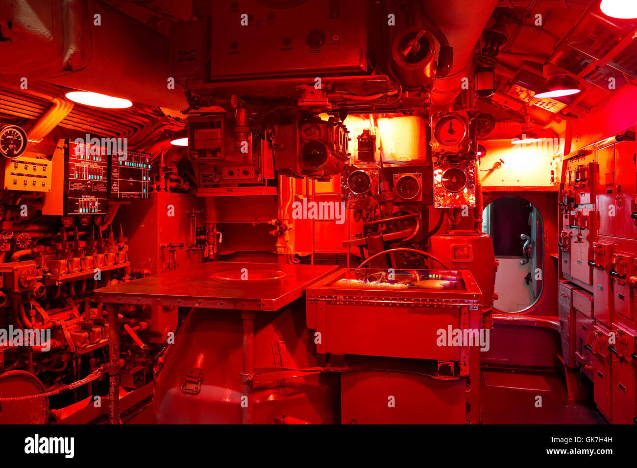 US World War II submarine interior Stock Photo - Alamy
